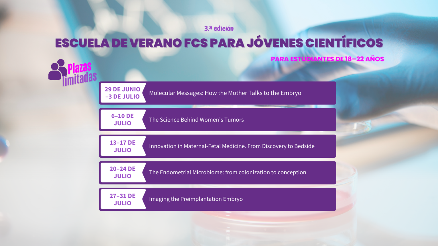 Escuela de verano para jóvenes científicos
